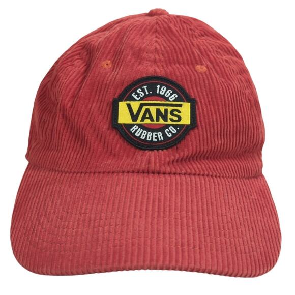 Vans | Accessories | Vans Corduroy Baseball Cap Rust Red Strapback Hat ...